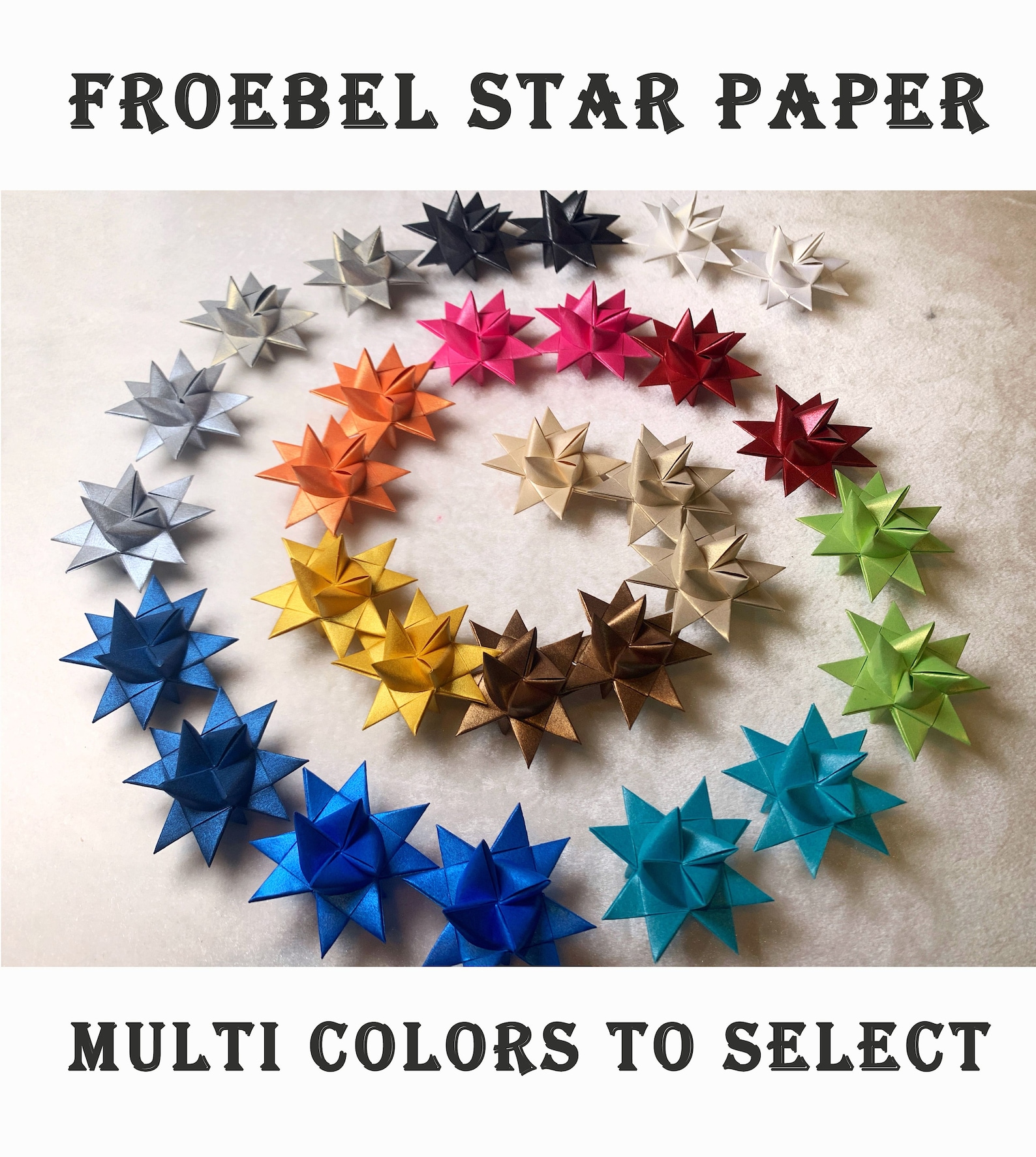 Moravian German Froebel Star Strips - 8 Colors 5mm/10mm Width to Select ...