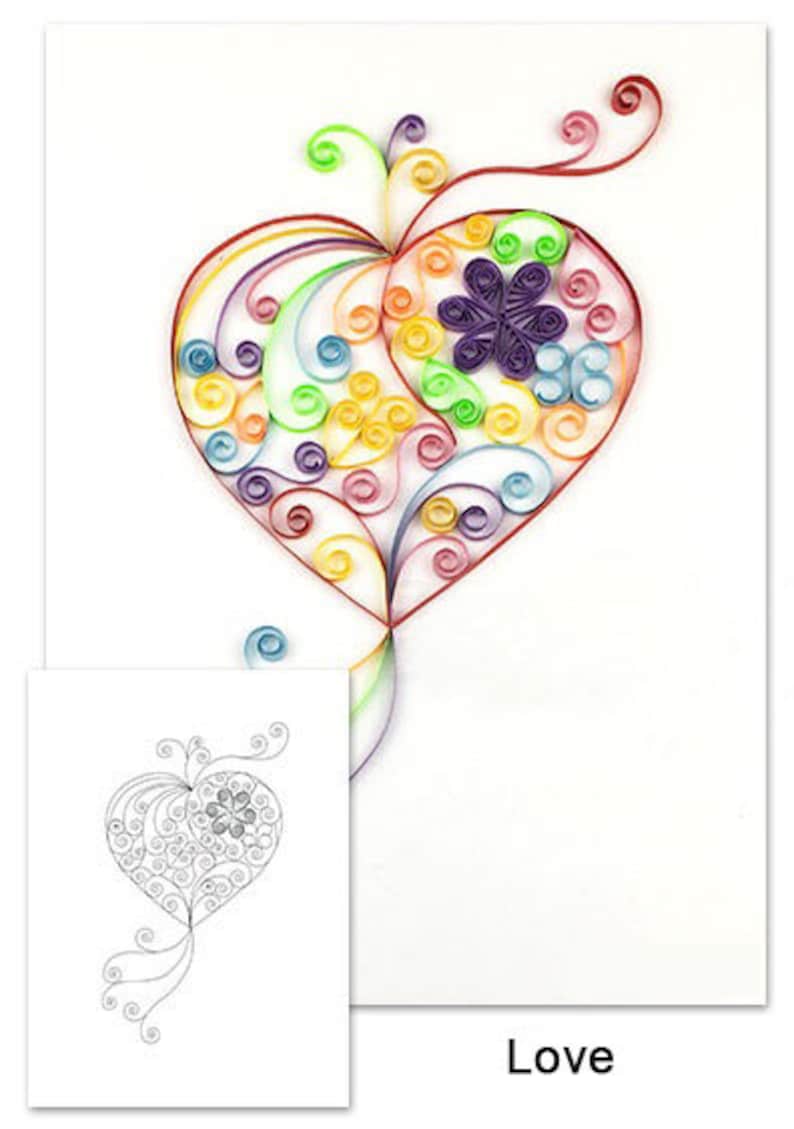 10 Quilling Templates,patterns to Make Christamas Cards,balloon,love ...