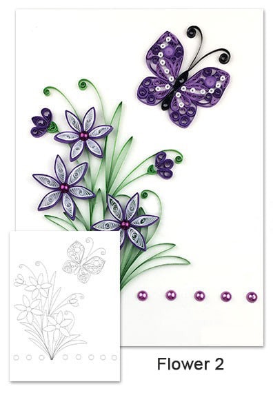 10 Flower Templatesprintable Quilling Patternsdigital Paper - Etsy