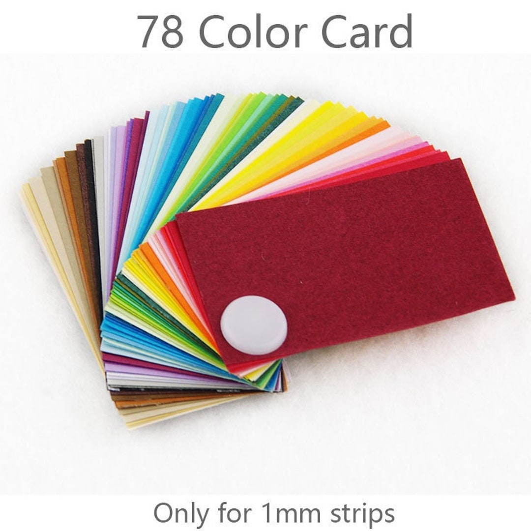 Color Card ( Sampler ) of the 1mm 78 Colors Quilling Paper Strips - Etsy