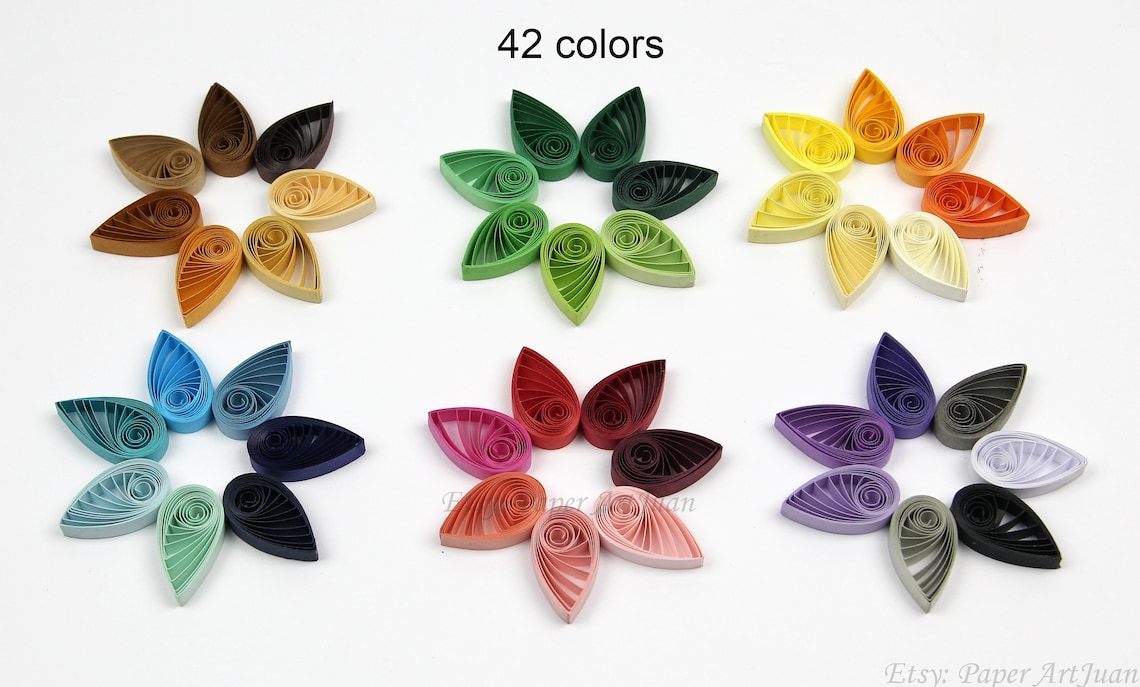 3mm Quilling Paper Strips,42 Colors to Choose From,quilling Art,paper ...
