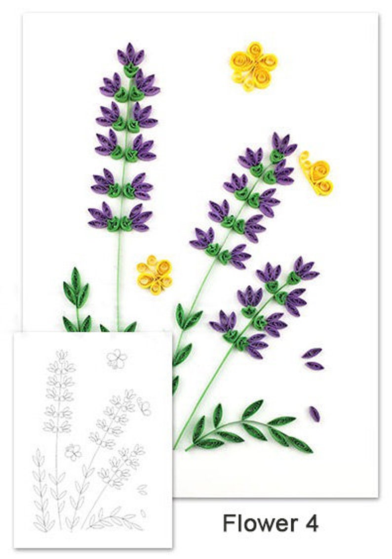 10 Flower Templates,printable Quilling Patterns,digital Paper Quill ...