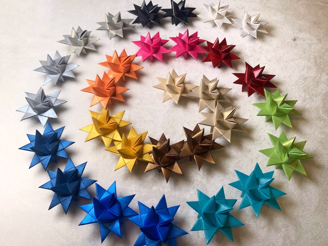 Set of 15 Colors Moravian German Froebel Star Strips(900 Strips for 450 ...
