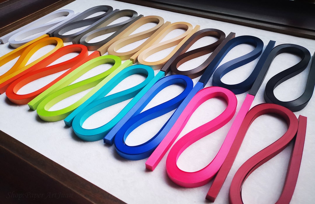 Set of 15 Colors Metallic Quilling Paper Strips,total 900 Paper Strips ...