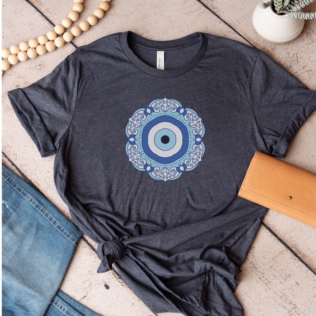 Evil Eye Shirt, Yoga Shirt, Evil Eye Mandala Shirt, Yoga Tee, Zen ...