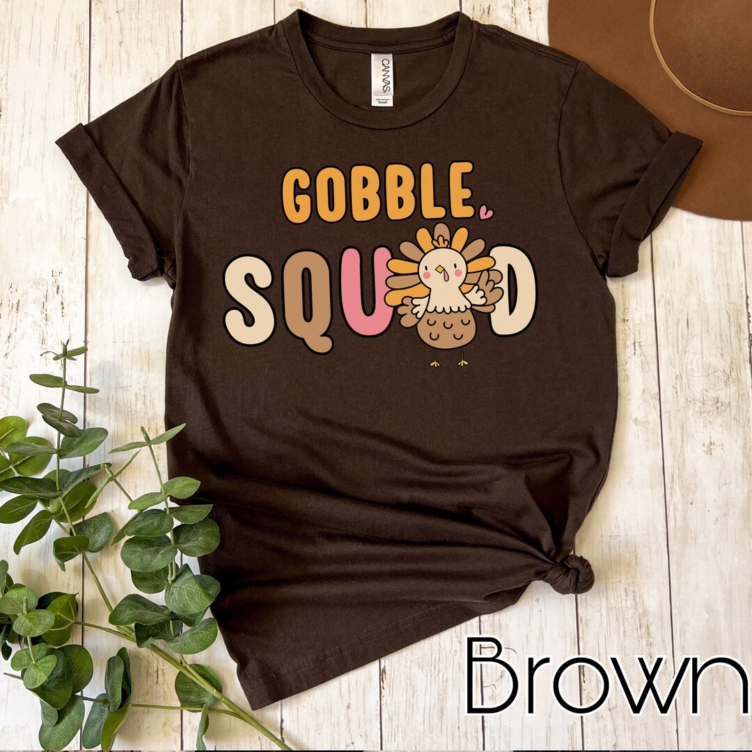Gobble Squad Family Thanksgiving Shirts, Matching Thanksgiving Squad ...