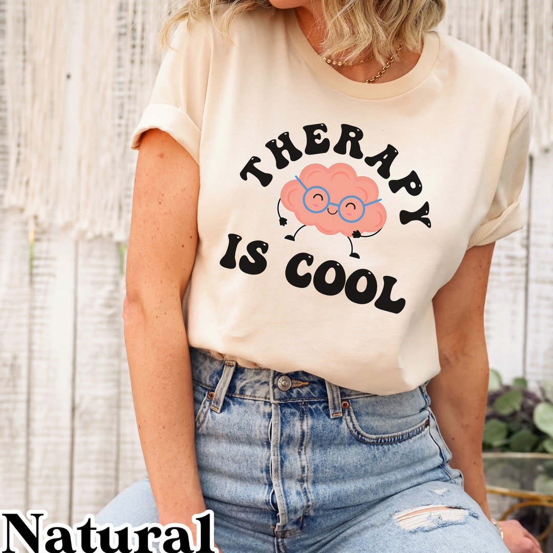 Therapy is Cool Shirt, Therapy Tee, Mental Health Shirt, Therapist ...