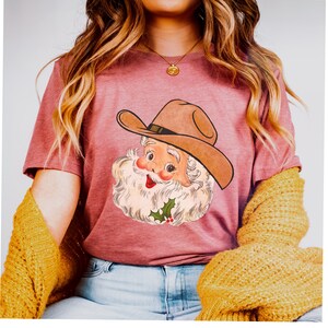 Cowboy Santa Shirt, Retro Santa Shirt, Howdy Santa Tshirt, Western ...