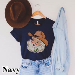 Cowboy Santa Shirt, Retro Santa Shirt, Howdy Santa Tshirt, Western ...