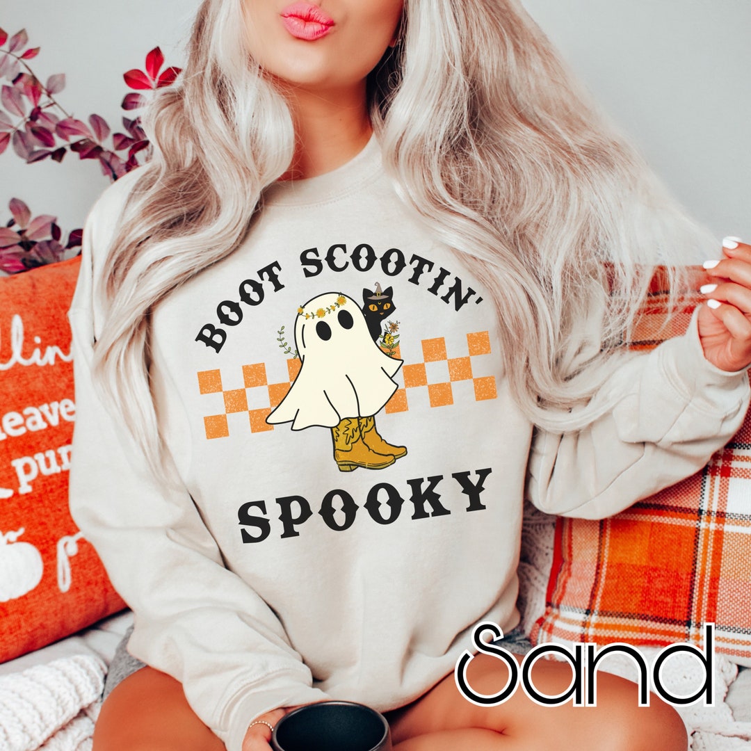 Boot Scootin Spooky Sweatshirt and Hoodie,halloween Shirt ,cowboy Ghost ...