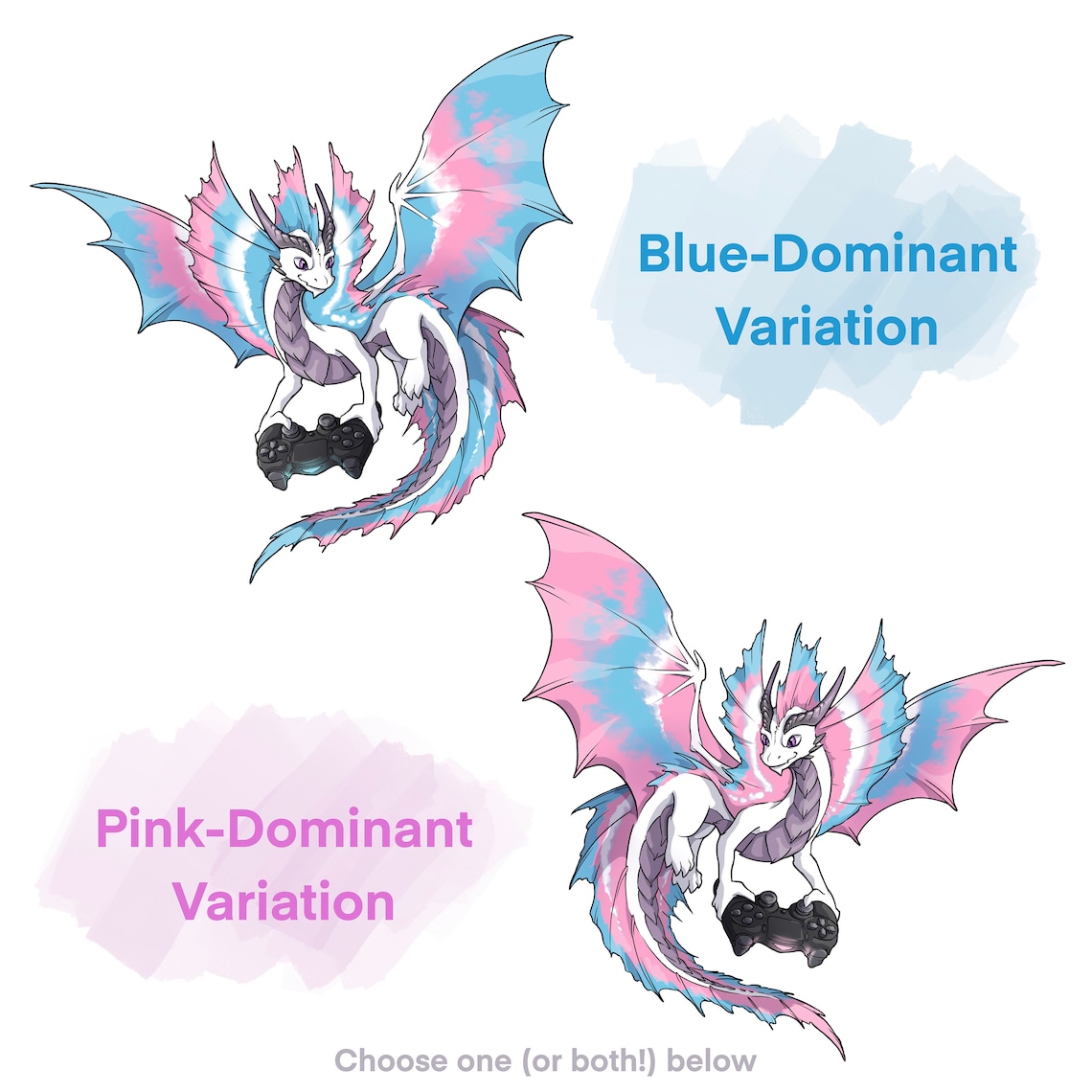 Trans Pride Dragon Sticker Transgender Dragon Sticker Etsy