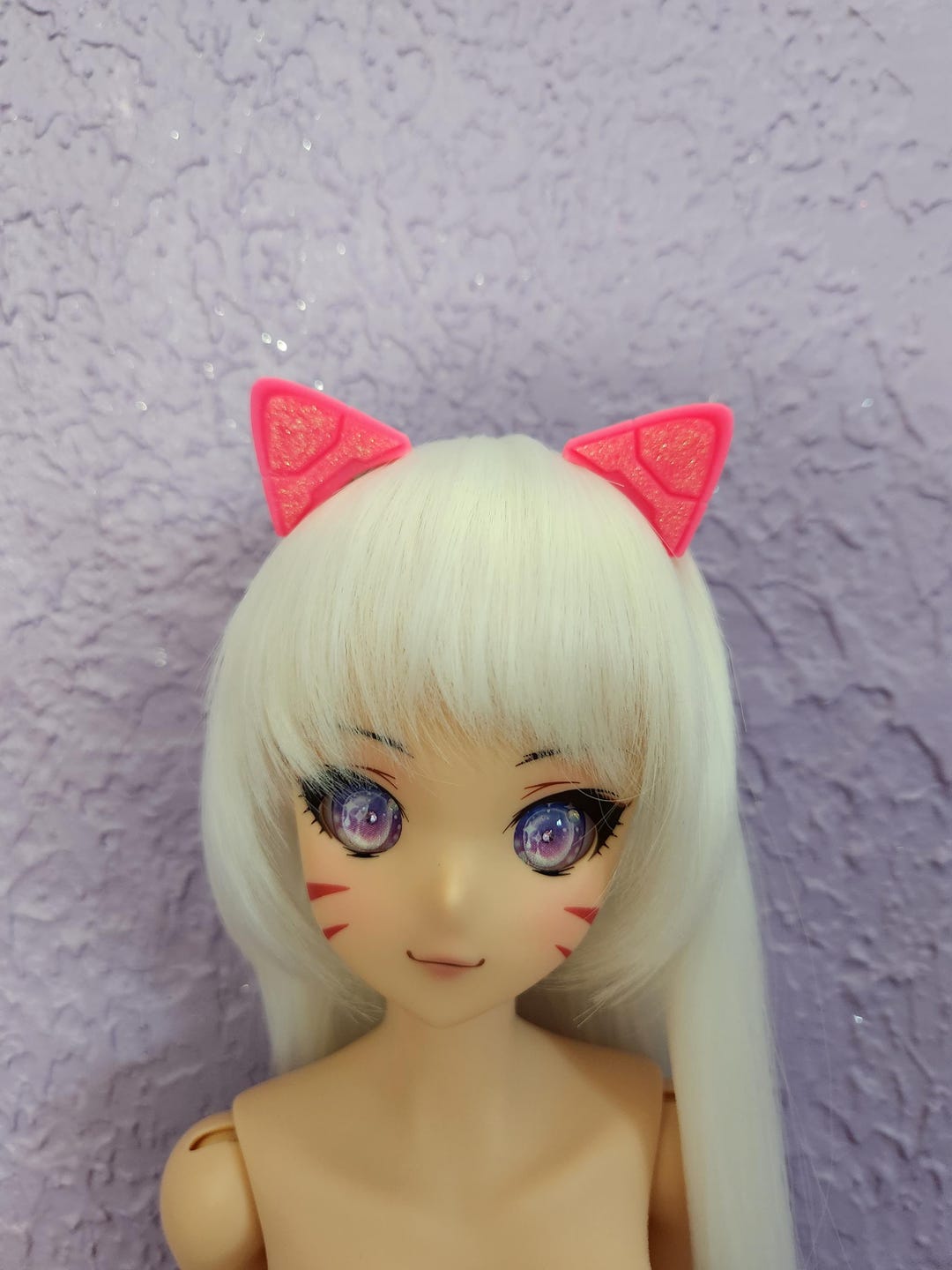 Smart Doll Mecha Cat Ear Set Neon Pink Resin 3d Printed. - Etsy
