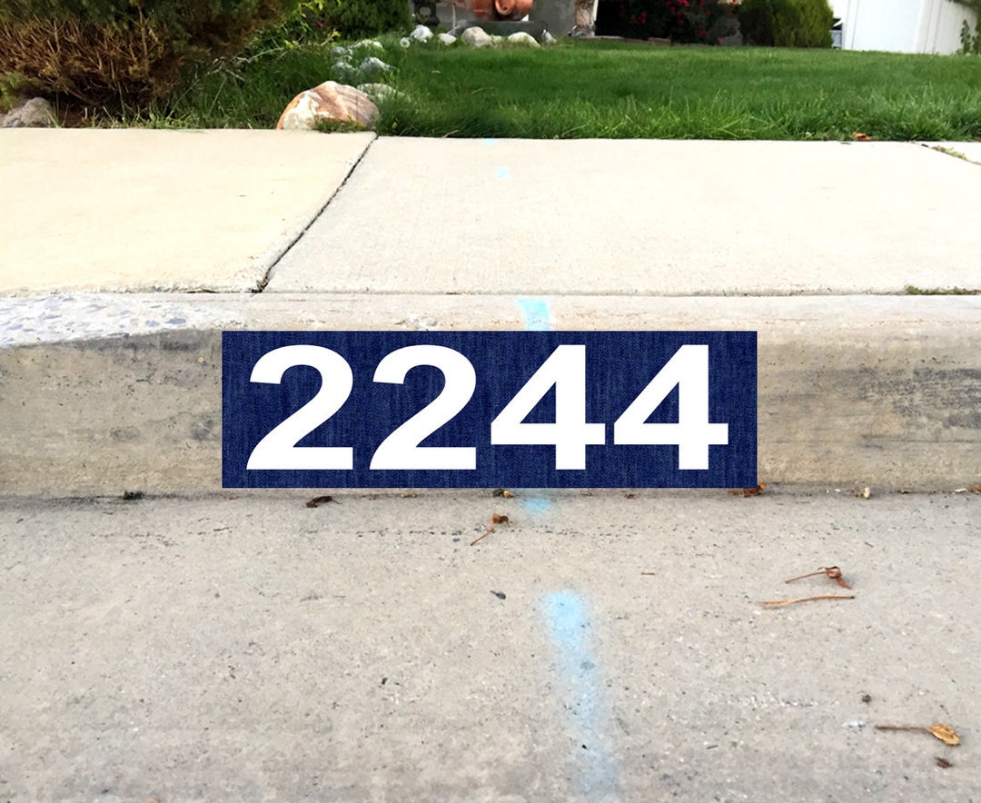 Curb Decal Adhesive Blue Jean Background - Etsy