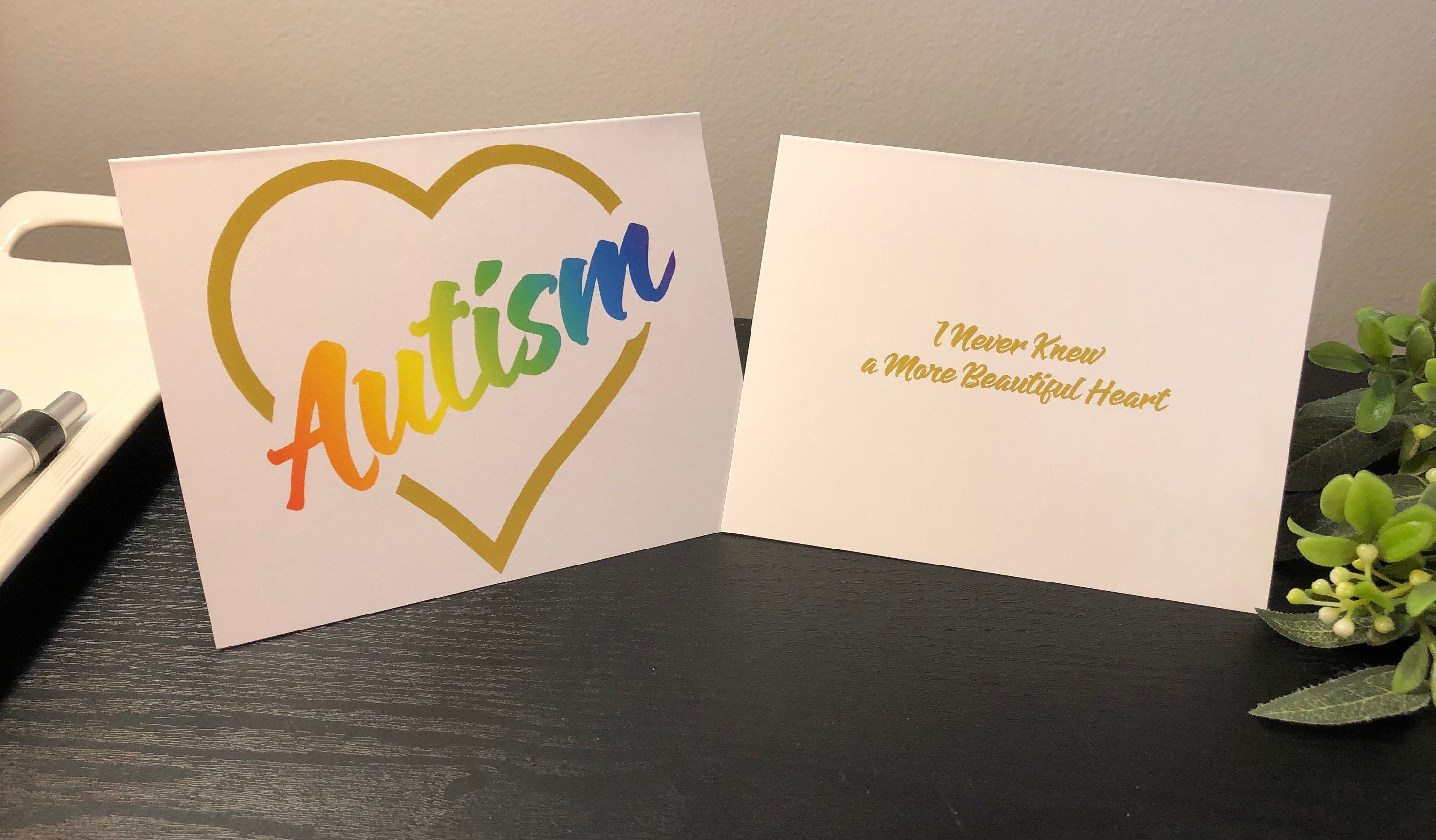 Autism Notecards, Pack of 6, Rainbow Heart - Etsy