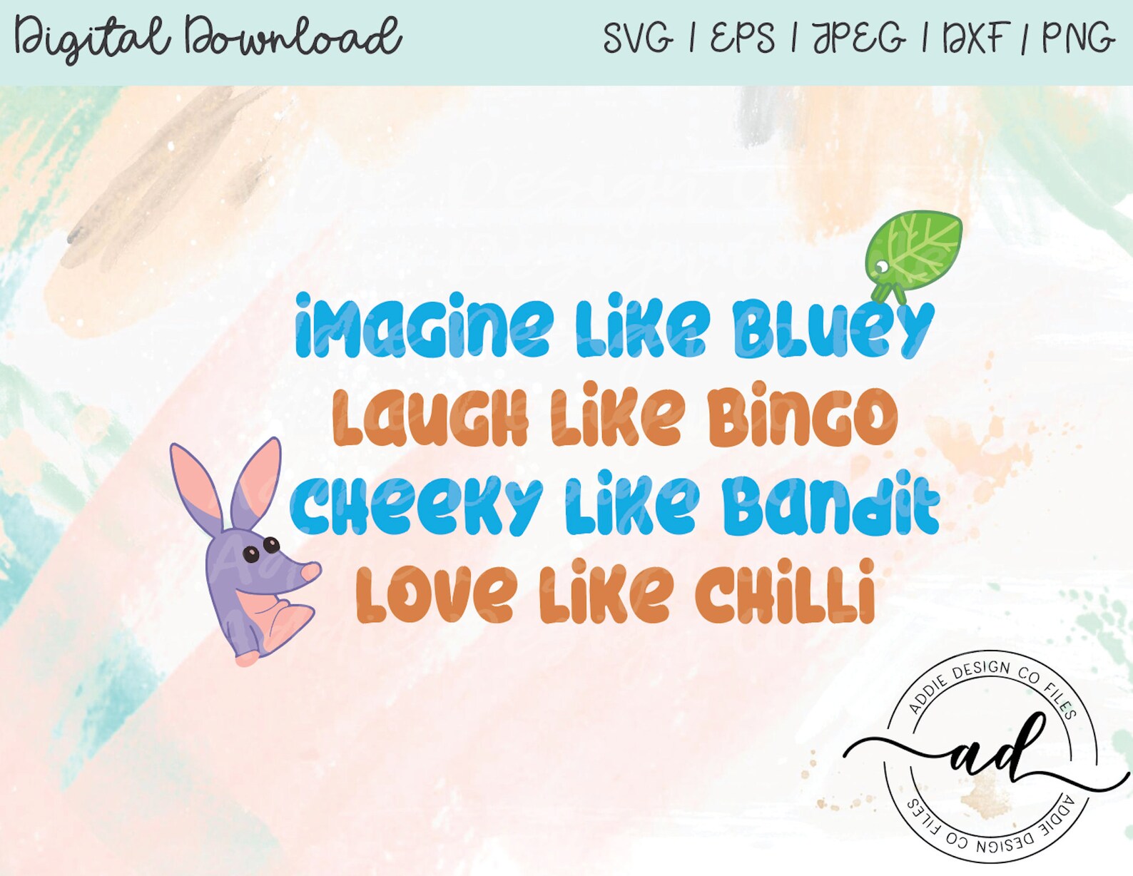 Bluey Inspired Personality Traits SVG Bluey Bingo Bandit | Etsy
