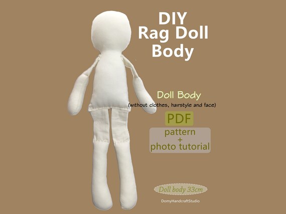 Blank Doll Body Pattern and Photo-tutorial Digital Download - Etsy