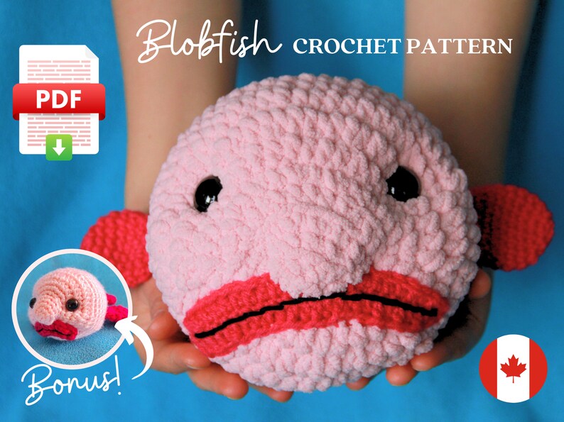 Crochet Pattern - Blobfish Plush - Etsy
