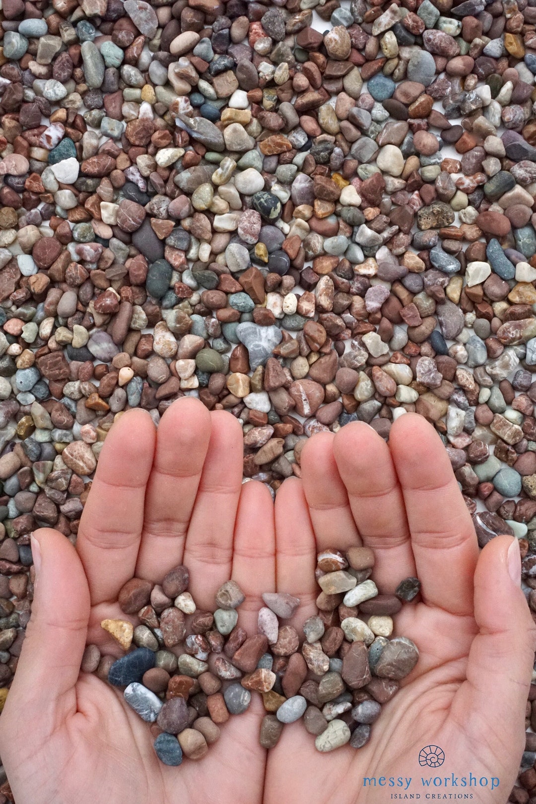 Beach Pebbles * Tiny Mediterranean Stones * Fairy Garden Decor * Resin ...