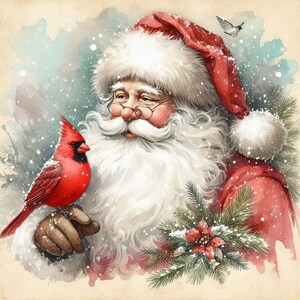 50 Santa and Cardinal Images #2 Digital Art Instant Digital Download ...