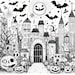 Adult Coloring Pages 45 Whimsical Halloween Images Digital Art ...