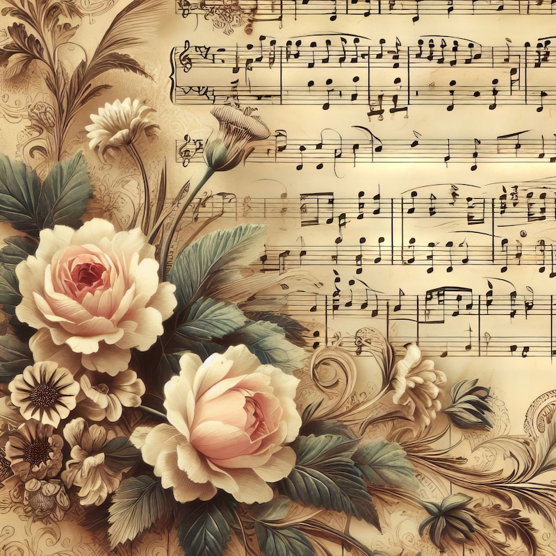 Sheet Music Flower - Etsy