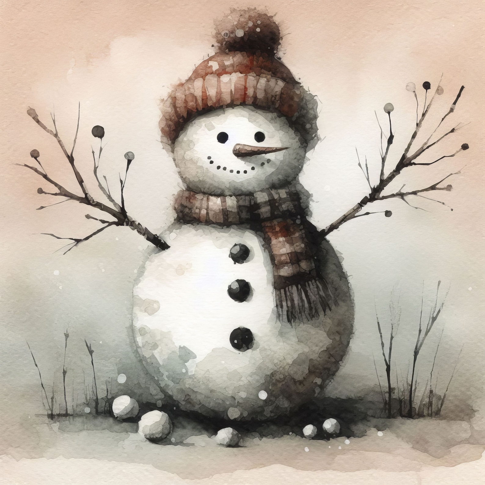 50 Images Rustic Snowman Images Digital Art Printable Instant Digital ...
