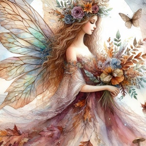 63 Images Autumn Fairy: JPEG Images, Fantasy, Magical, Journaling ...
