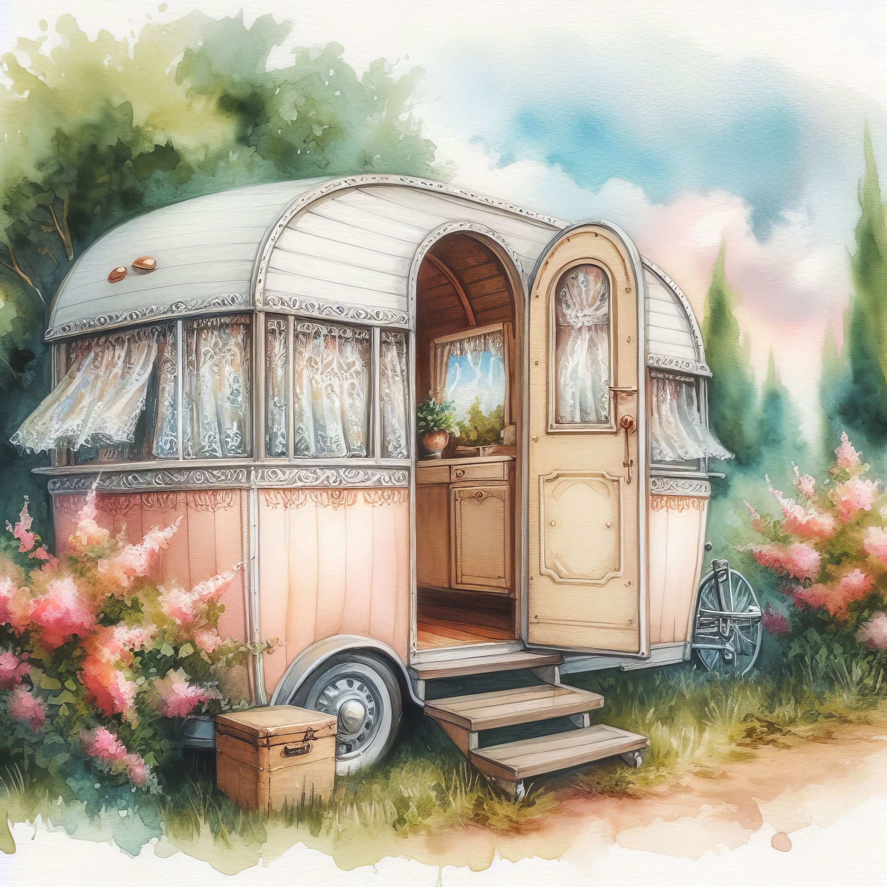55 Images Cozy Trailer: JPG Images Digital Kit Digital Art Printable ...