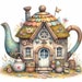 58 Images Whimsical Teapot House Images Digital Art Kit Printable Kit ...