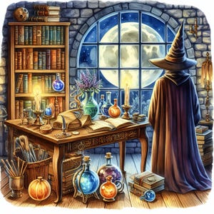 50 Images Wizard's Workshop Images Digital Art Printable Kit Instant ...