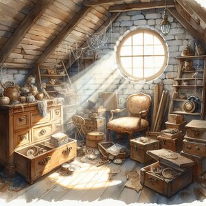 50 Grandma's Attic Images Digital Art Printable Kit Instant Digital ...
