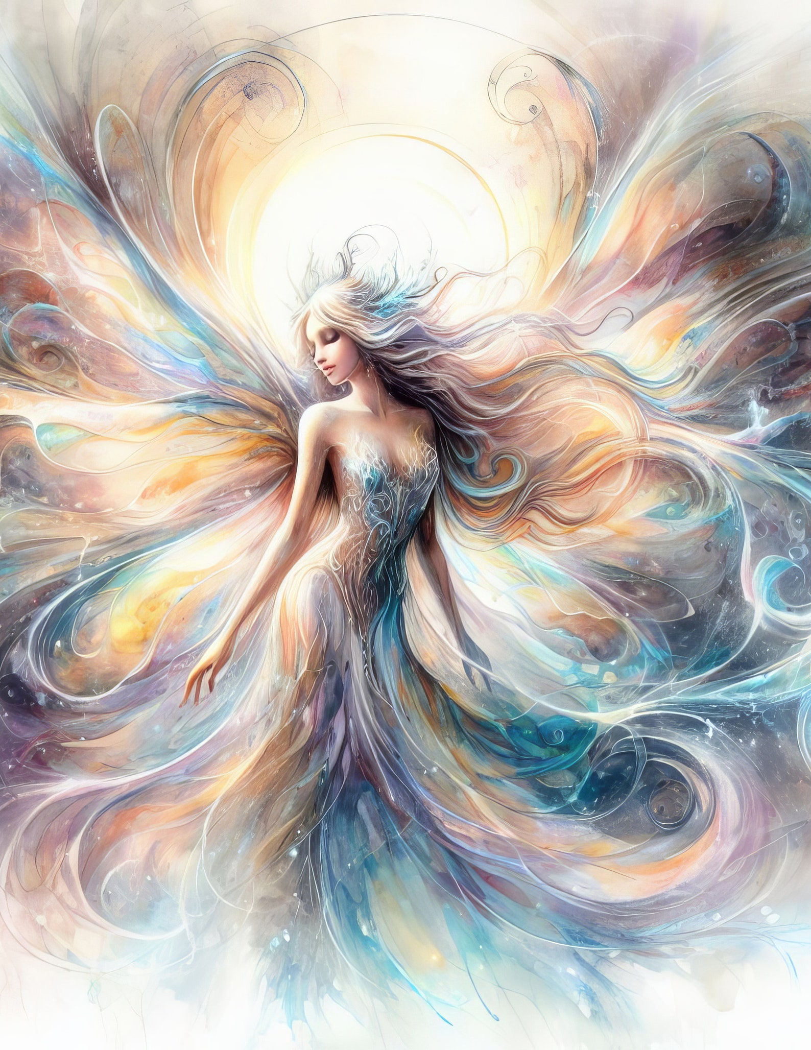 34 Images Mystical Fairies: JPG Digitals Digital Art Watercolor ...