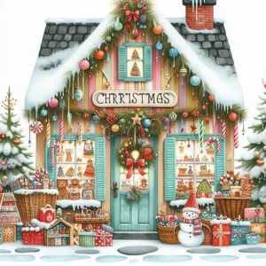 50 Images Christmas Shop Images Digital Art Printable Instant Digital ...