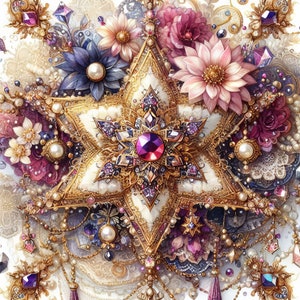 42 Images Bohemian Gold Star Images Digital Art Printable Kit Instant ...