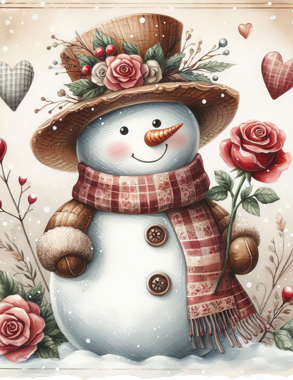 42 Images Valentine Snowman Images Digital Art Printable Instant ...