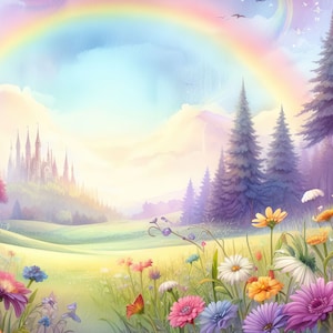 75 Images Pastel Meadow Images Digital Art Printable Instant Digital ...