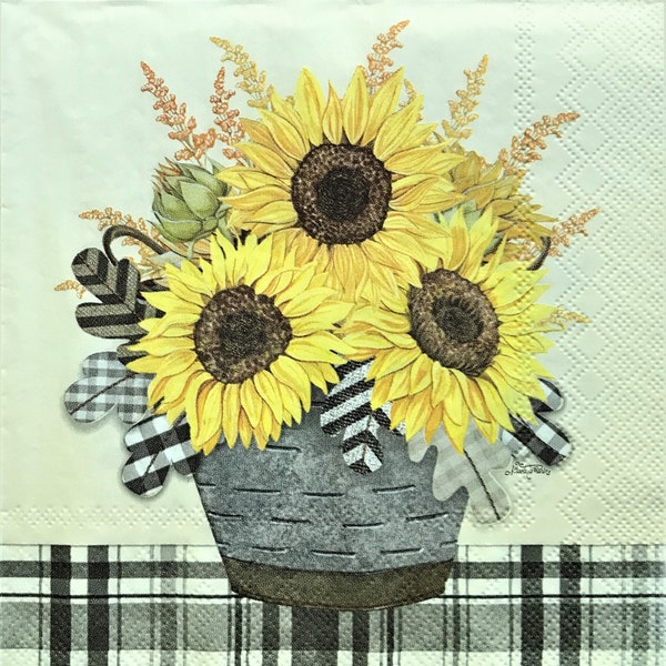 Sunflower Napkins - Etsy