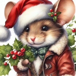 34 Images Christmas Mouse Images Digital Art Printable Instant Digital ...
