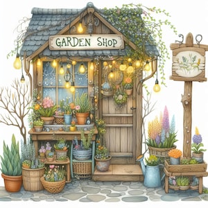50 Images Garden Shop Images Digital Art Printable Instant Digital ...