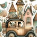 44 Images Whimsical Car Images Digital Art Printable Instant Digital ...