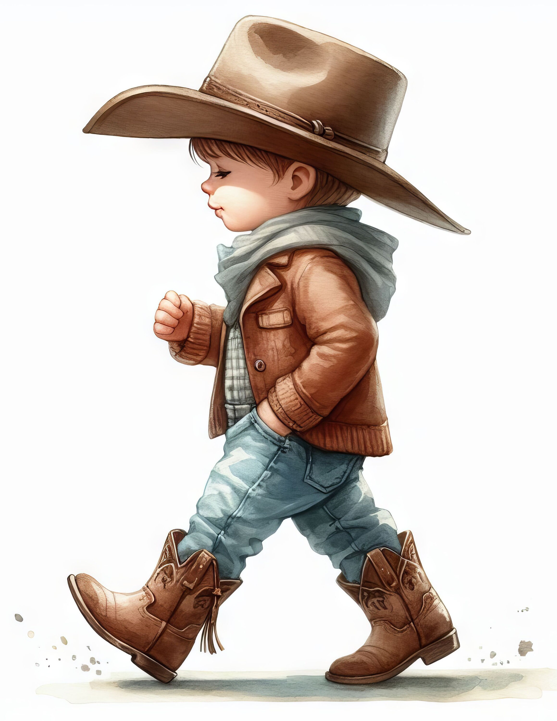 40 Images Cute Little Cowboy: Digital Art, Printable Digital Download ...