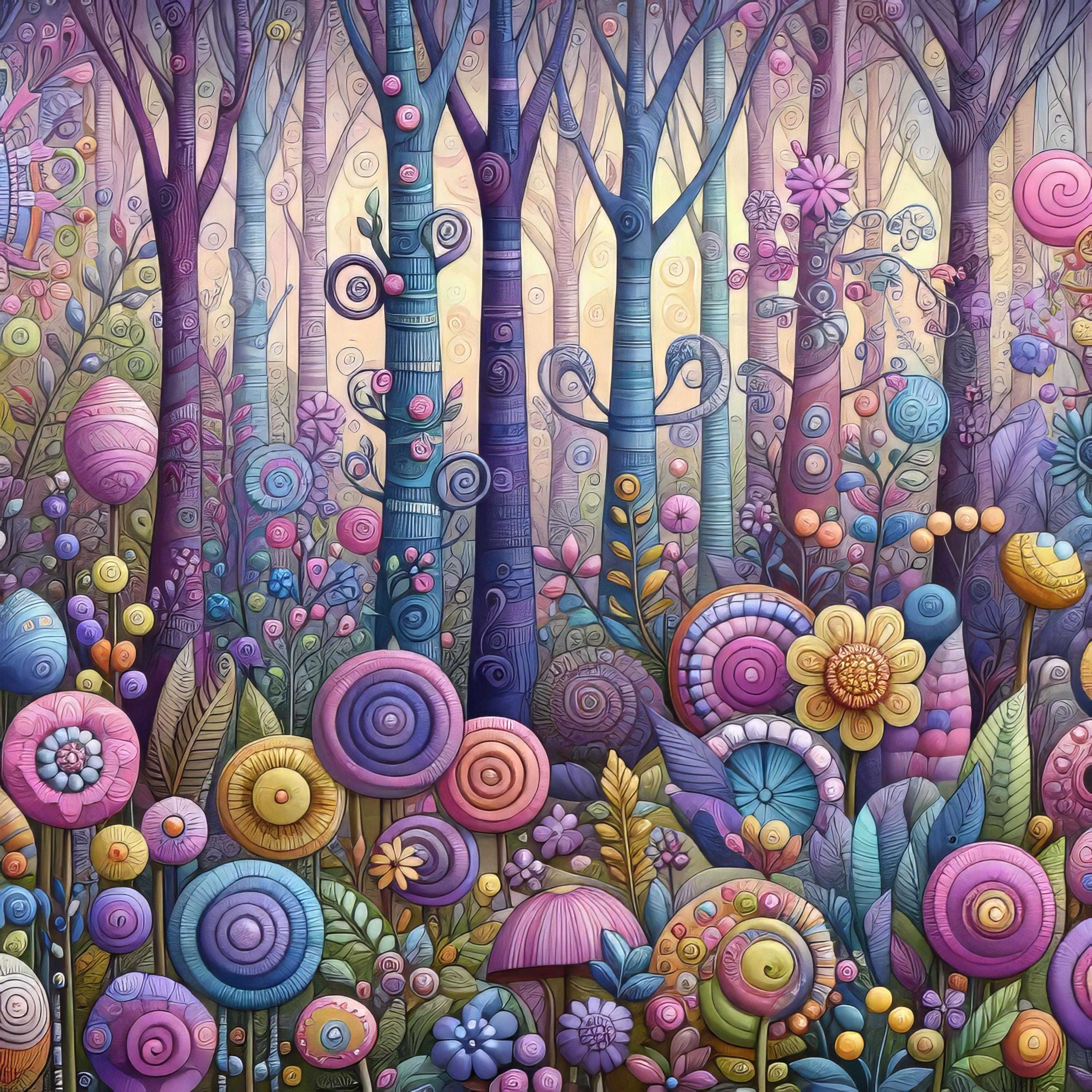 50 Images Spring Forest Fantasy Images Digital Art Printable Kit ...