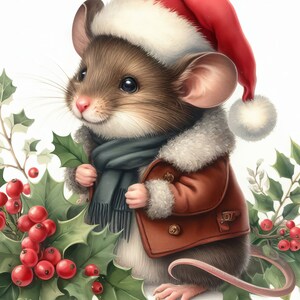 34 Images Christmas Mouse Images Digital Art Printable Instant Digital ...