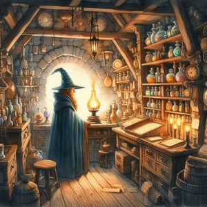 50 Images Wizard's Workshop Images Digital Art Printable Kit Instant ...