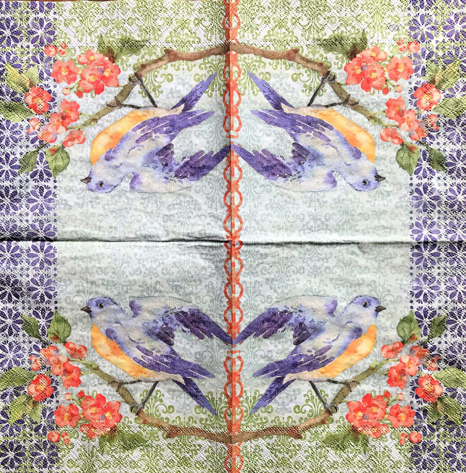 Decoupage Napkin 5 X 5 Bluebird Scrapbooking - Etsy