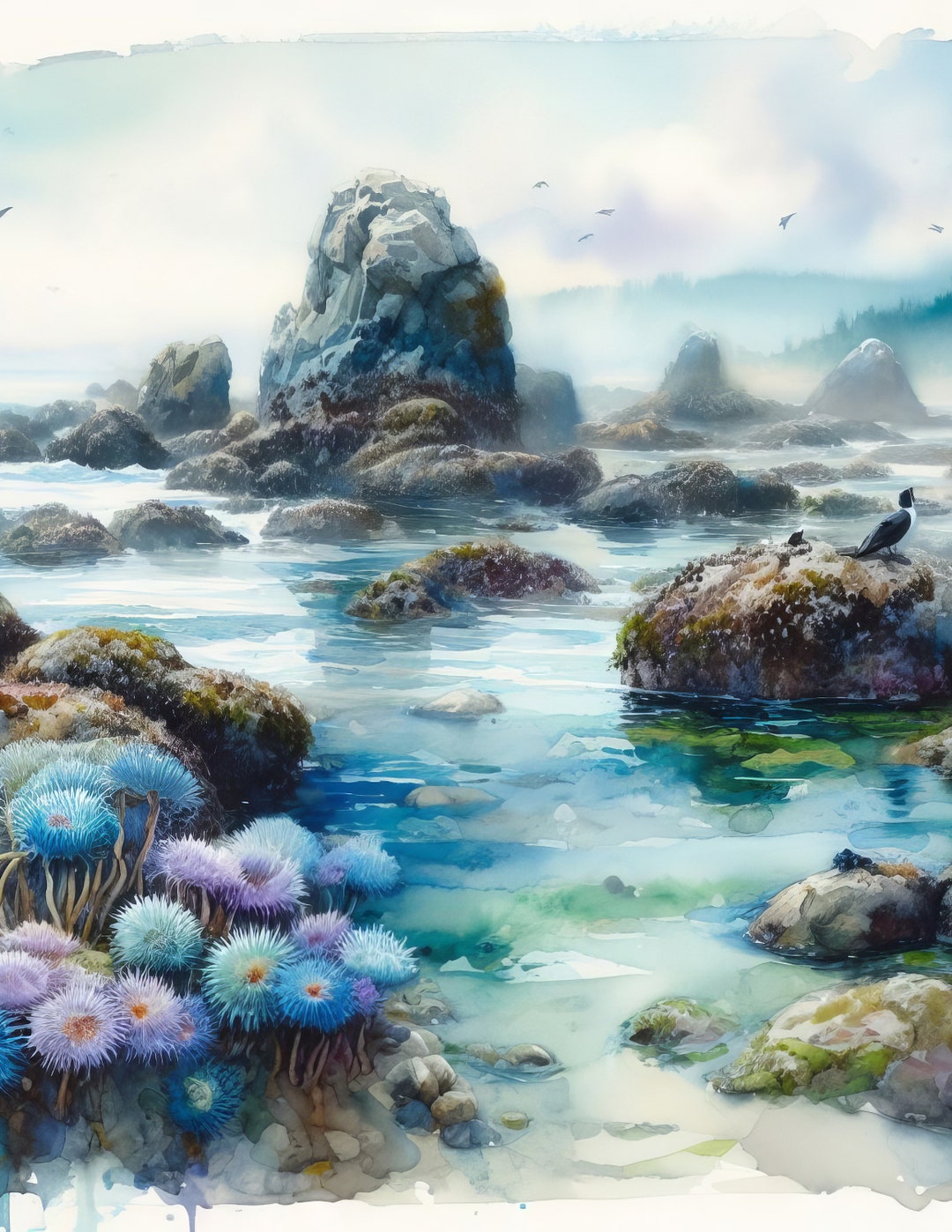 25 Images Ocean Tidepool Images Digital Art Printable Kit Instant ...