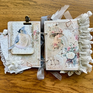 Small 2 Ring Victorian Journal, 2 Ring Journal, Embellished Journal ...