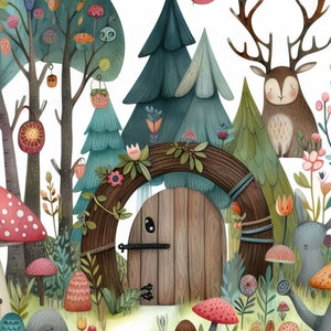47 Images Whimsical Forest Images Digital Art Printable Instant Digital ...