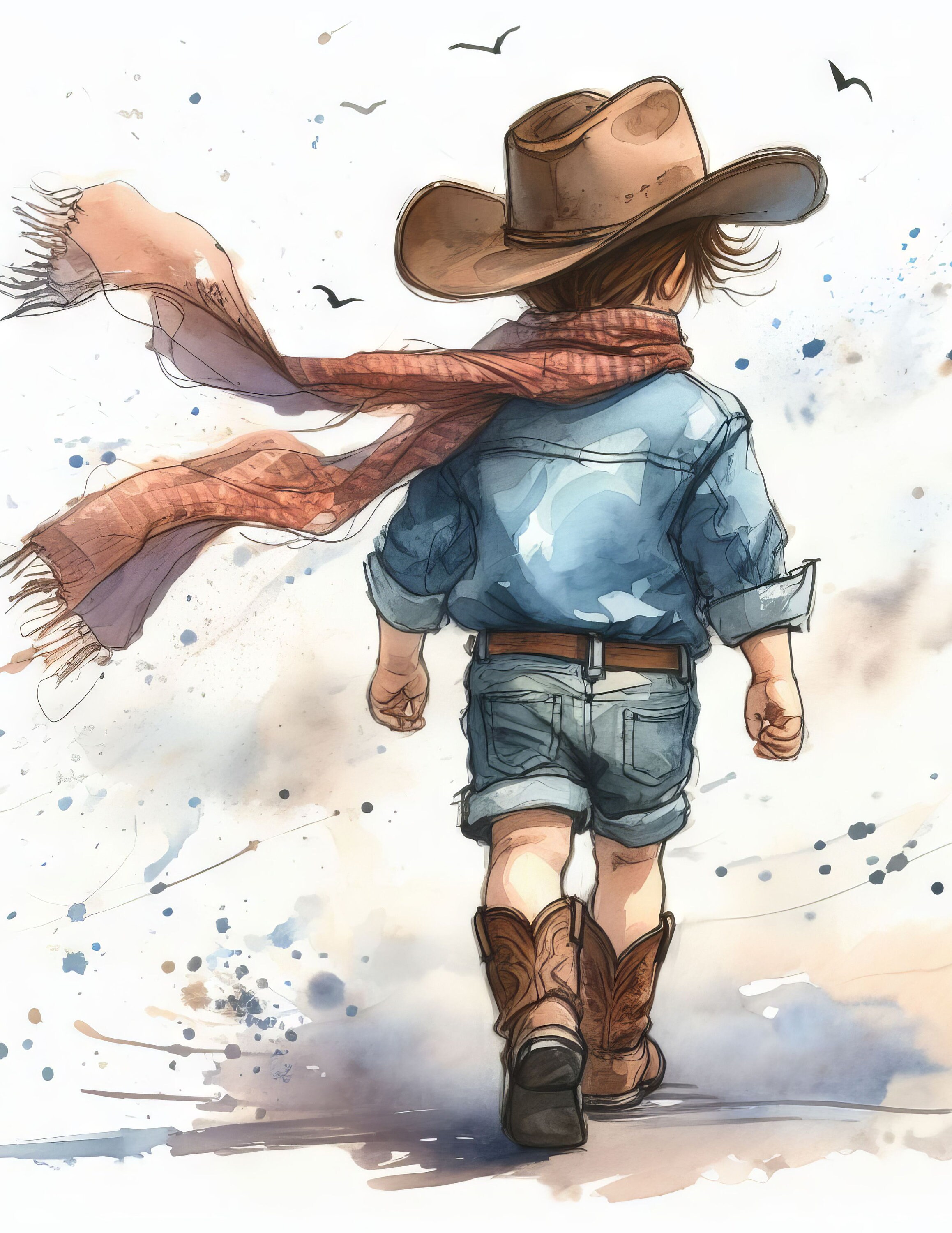 40 Images Cute Little Cowboy: Digital Art, Printable Digital Download ...