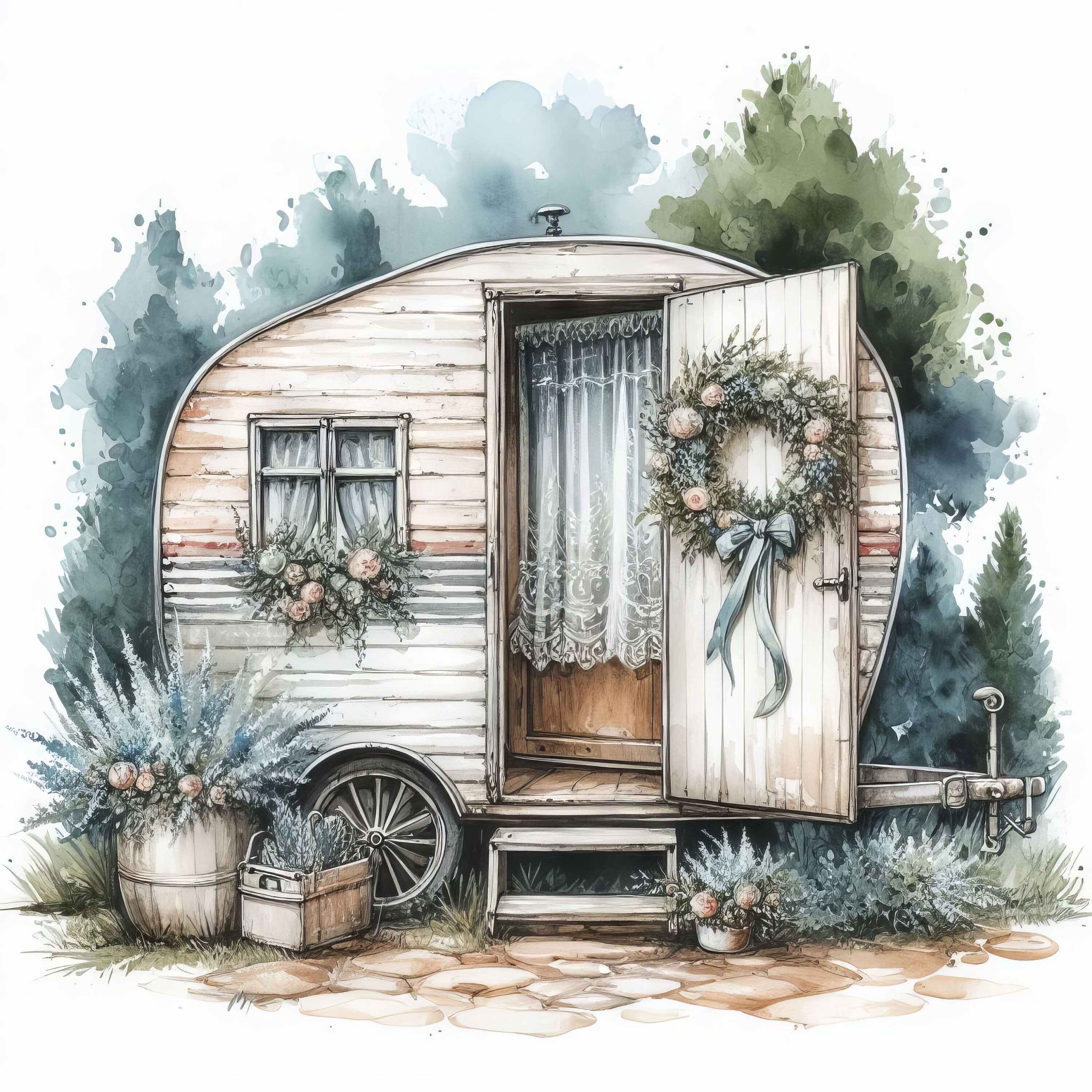 55 Images Cozy Trailer: JPG Images Digital Kit Digital Art Printable ...